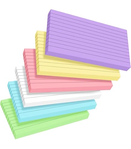 Study Flash Cards Colored Index Cards 4x6, 160 Pack | 4 Assorted Colors ...