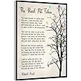 Robert Frost Poem Wall Art The Road Not Taken Poem Poster Minimalist Art Print Canvas Wall Art ...