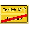 18 Geburtstag Schild - Lustige Geschenke oder Dekoration - Party Deko ...