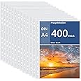 APACALI 400 buste trasparenti A4, 0,05 mm, formato A4, con foratura, fogli trasparenti extra ...
