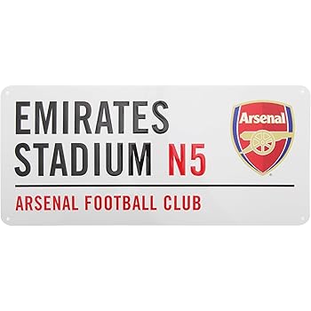 Arsenal FC. "Emirates Stadium" Metal Street Sign: Amazon.co.uk: Kitchen ...