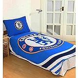 Official Chelsea FC Single Duvet Cover Set With Pillowcase (Reversible ...
