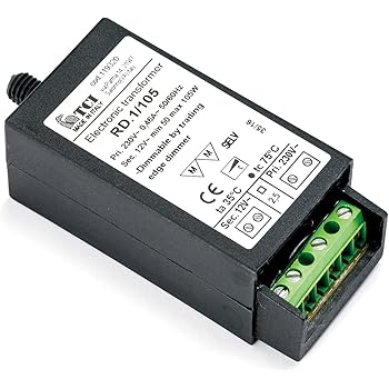 Elektronischer Transformator TCI WU 105 20-105W 12V Halogen Trafo dimmbar: Amazon.de: Baumarkt