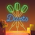 Dart Neon Sign Dart Game Neon Signs Colorful Dimmable Three Darts Light ...
