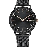 Tommy Hilfiger Men's Blue Dial Brown Leather Watch - 1791508: Buy ...