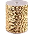 PandaHall 18~19 Yards Twisted Cord Gold Rope Nylon Trim Thread String ...