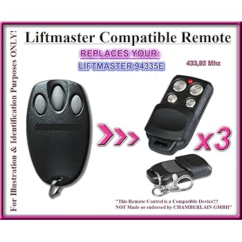 Chamberlain TX4UNI Universal Transmitter Remote Control 433 MHz: Amazon ...