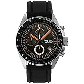Fossil Watch for Men Machine, Quartz Chronograph Movement, 45 mm Black ...