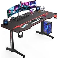 Homall Gaming Desk 140 cm Computer Desk T-shape Gaming Table Racing ...