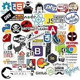 Tech Sticker Pack, 51 Laptop Vinyl Self-Adhesive Stickers for ...