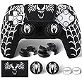 PlayRealm Silicone Skin Cover Sticker x 1 & Extender Grips x 2 for PS5 ...