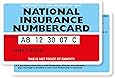 Replica National Insurance Number Card - Printed ON Hard Plastic ...