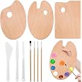 VEPEPE 10 Stück Daumenloch Holz Palette Malen Kit, 3 Formen Holz Malen ...