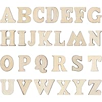 104Pcs Mini Wooden Letter Templates 15MM Small Wooden Alphabet Letters ...