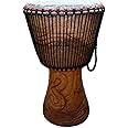 AMI 14-Inch Authentic Ghanaian Djembe Drum With Beautiful Hand Carvings ...