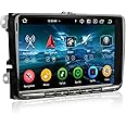 Erisin 8-Core 4GB+64GB 9 pollici Android 14 Autoradio Bluetooth GPS Navigatore per VW Polo 6R ...