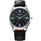 Titan Karishma Zing Quartz Analog Black Dial Leather Strap Watch for ...