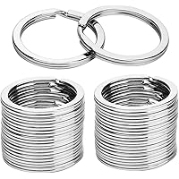 ebuyerfix 100 Pcs with 25mm to 28mm Round Key Rings Metal Flat Split ...