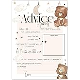 Bear Theme Baby Shower Games - Pack of 20 Cute Bear Baby Prediction Cards Boy Girl Baby Shower ...