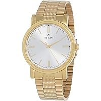 Titan Quartz Analog Silver Dial Stainless Steel Strap Watch for Men ...
