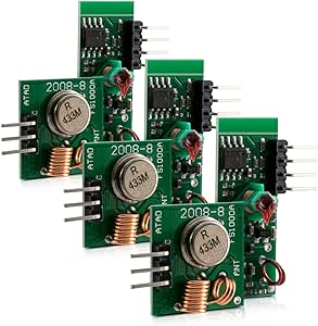 kwmobile 3X 433 MHz Sender Empfänger Funk Modul für Arduino und Raspberry Pi - Wireless ...