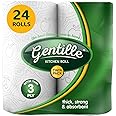 Gentille Twin Kitchen Roll | 3 Ply Thickness | Thick, Strong, Absorbent ...