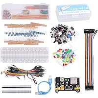 ELEGOO Upgraded Electronics Fun Kit w/ Power Supply Module, Jumper Wire, Precision Potentiometer ...