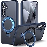DASFOND Mag-Stand Galaxy S24 Case, 2024 Upgraded [All-in-1] [Support MagSafe] Invisible Ring ...