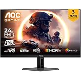 AOC 24G4 24 inch Gaming Monitor FHD Fast IPS, 180Hz Refresh Rate, Wide ...