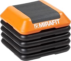 Mirafit Deluxe 40cm Adjustable Gym Stepper Board - Black/Orange ...