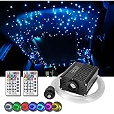 DEWEL Car Home Fibre Optic Star Ceiling Light Kit, 16W RGBW Engine ...