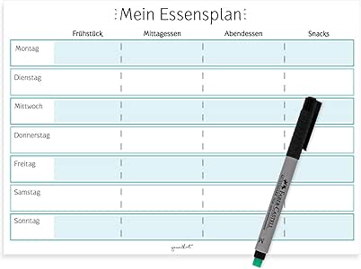 Mein Essensplan I dv_356 I DIN A4 I Whiteboard Essensplaner für die ...