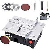 Mini-tafelcirkelzaag, instelbare snelheid en hoogte, 100 W ...