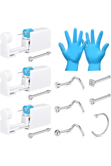 Ohrring Pistole RYAN 8 Stücke Ohrlochstechpistole Kit Einweg ...