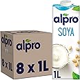 Alpro Soya High Protein Plant-Based Long Life Drink, Vegan & Dairy Free, 1L (Pack of 8) : Amazon ...