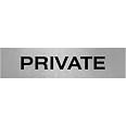 Slimline Aluminium Private Sign from ViroDisplay® – Brushed Silver 200 ...