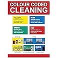 Colour Coded Cleaning Warning Sign Metal Decor Wall Sticker Bathroom ...