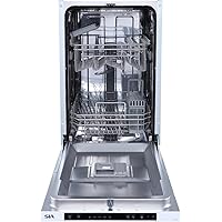 Cookology CBID450 Slimline Freestanding Integrated Dishwasher 45cm with ...