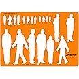 Male Human Figure Drawing Template Stencil 1:75 1:100 1:125 1:25 1:20 ...