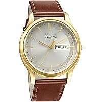 Titan Karishma Champagne Dial Analog with Day and Date Leather Strap ...