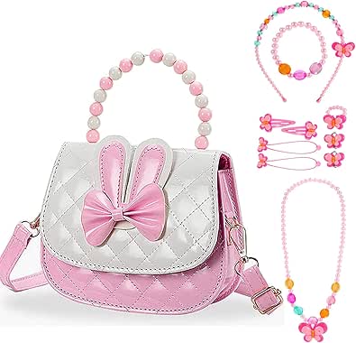 Little Girls Handbag with Kids Jewelry Set Cute Shoulder Bag Girls ...