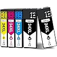 SANCTink 34 XL Cartucce d'inchiostro Compatibili con Epson 34XL ...