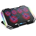 Tukzer RGB Laptop Cooling Pad, Portable Slim Quiet USB Powered Gaming ...