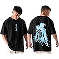 Buy AWARA BACHA Sung Jin woo Oversized Black Tshirt for Men and Women ...