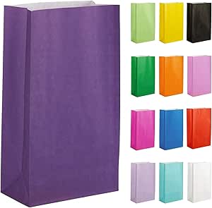 Thepaperbagstore 50 Paper Party Bags, Gift and Sweet Bags - Deep Purple ...