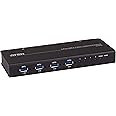 ATEN US3344I 4 x 4 USB 3.2 Gen 1 Industrial Hub Switch, Includes ...