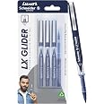 Luxor Schneider, LX Glider Pens, Pack of 3, Ink- (Blue, Black, Red) +1 ...