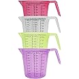 Kurtzy Small Plastic Measuring Jugs (4 Pack) - 1 Litre Plastic Jugs ...