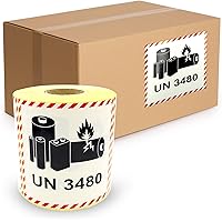MD Labels 500 Dangerous Goods Labels UN 3480 100 x 100 mm - Contains ...