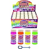abeec 24 Pack Bubbles Solution - Pack of 24 Party Bubbles with Wands ...
